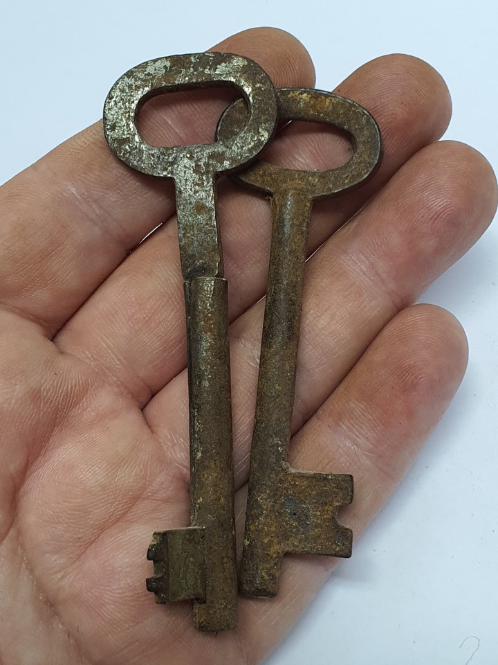 Antique, rare lock keys. Original shape. Good condition, 2 pieces. Set ...