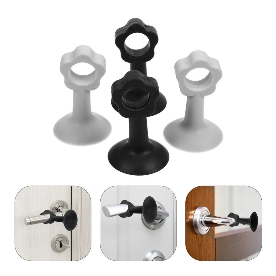 4 Pcs Flower Door Knob Wall Protector Handle Bumper Pad Pads Prevent ...