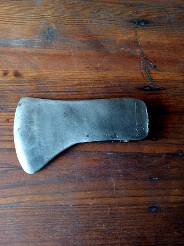 VINTAGE ORIGINAL EMBOSSED 3-1/2 LB. COLLINS SINGLE BIT AXE HEAD MADE IN ...