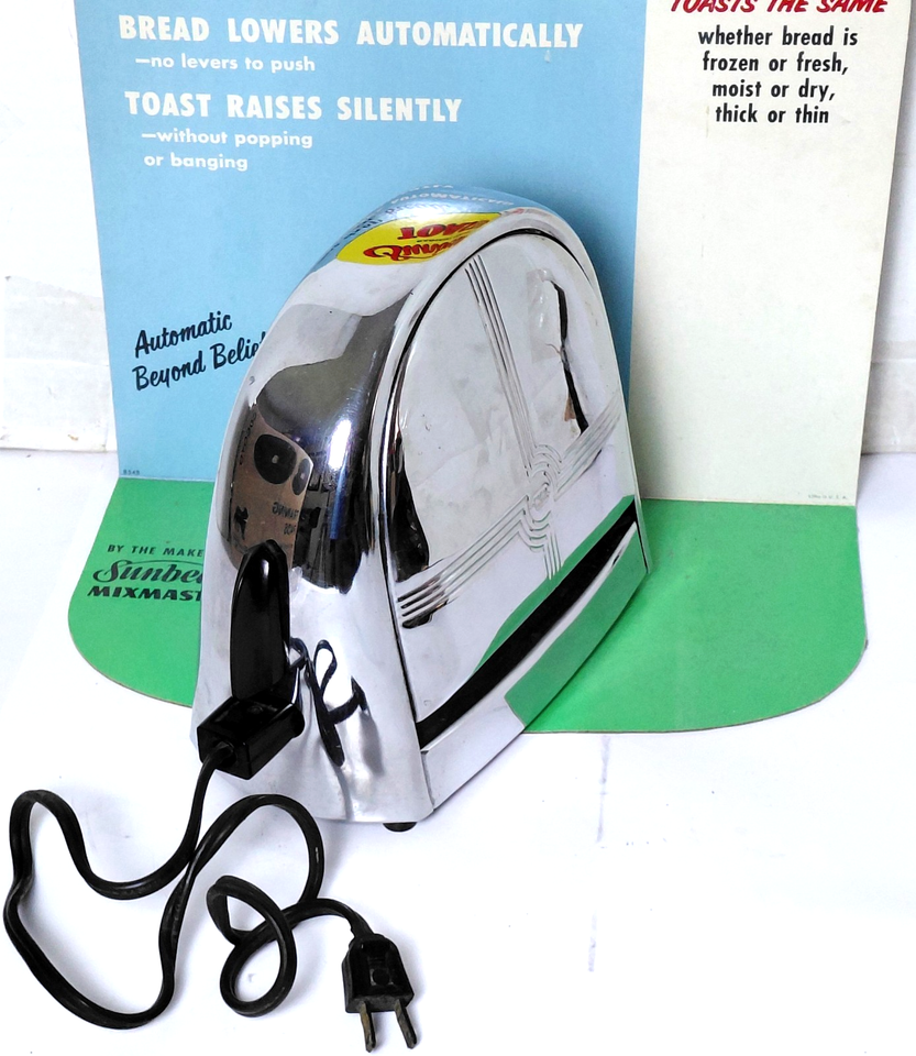 Rare Vintage Sunbeam Radiant Control Droip Down Side Open Toaster W ...