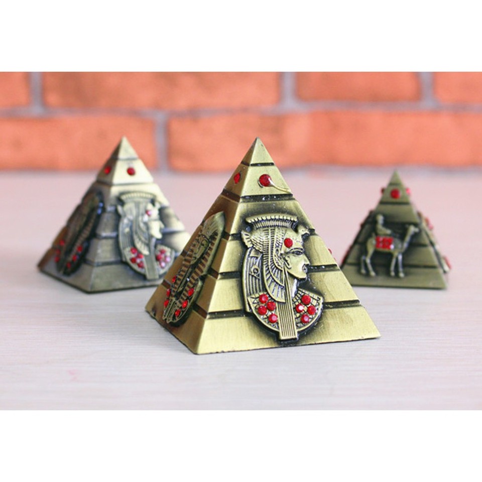 3 Pcs Egyptian Pyramid Desk Decor Passthrough Sculpture Furniture | eBay UK