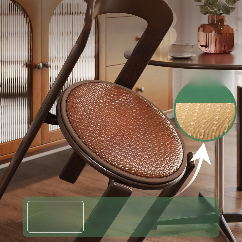Rattan Round for Office Chair - Cooling Breathable Non Slip 35x35x2.5cm ...