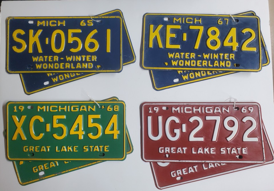 4 Pairs Of Michigan Plates | eBay