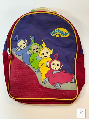 Vintage 1999 Teletubbies Red Kids Backpack Ragdoll Prod. Red Straps ...