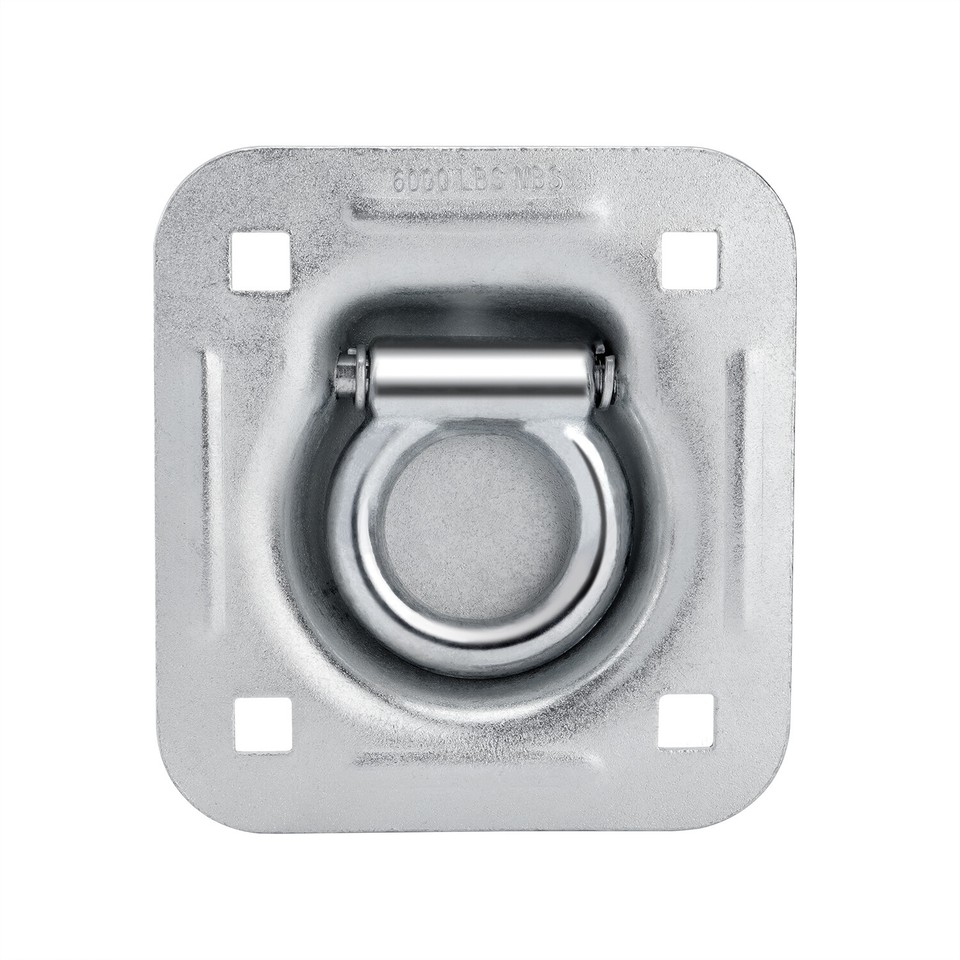4 PCS Recessed Floor D-Ring Anchors W/ Backing Plate Cargo Trailer Tie ...