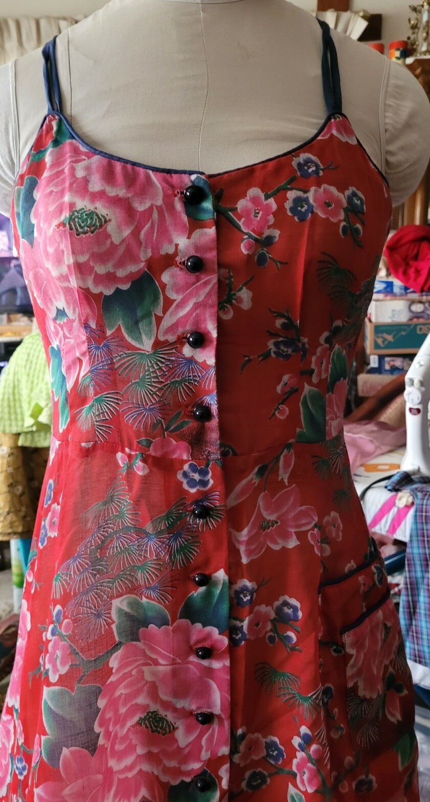 Vintage 1970s Foxy Lady Spring sheer floral maxi Dress - Gem