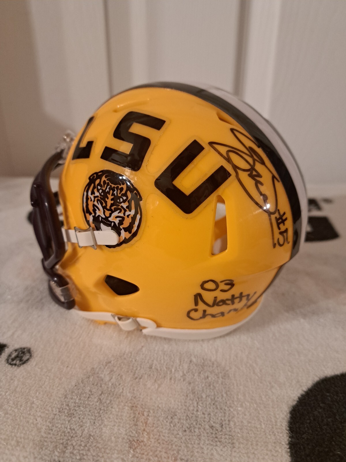 SKYLAR GREEN SIGNED LSU TIGERS FOOTBALL MINI HELMET W 03 NATTY CHAMPS ...