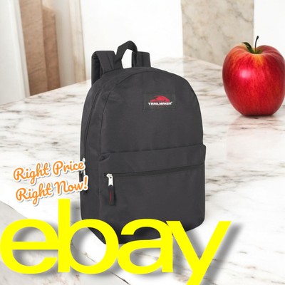 Trailmaker Black Classic Backpack Book Bag Jansport Back To School | eBay