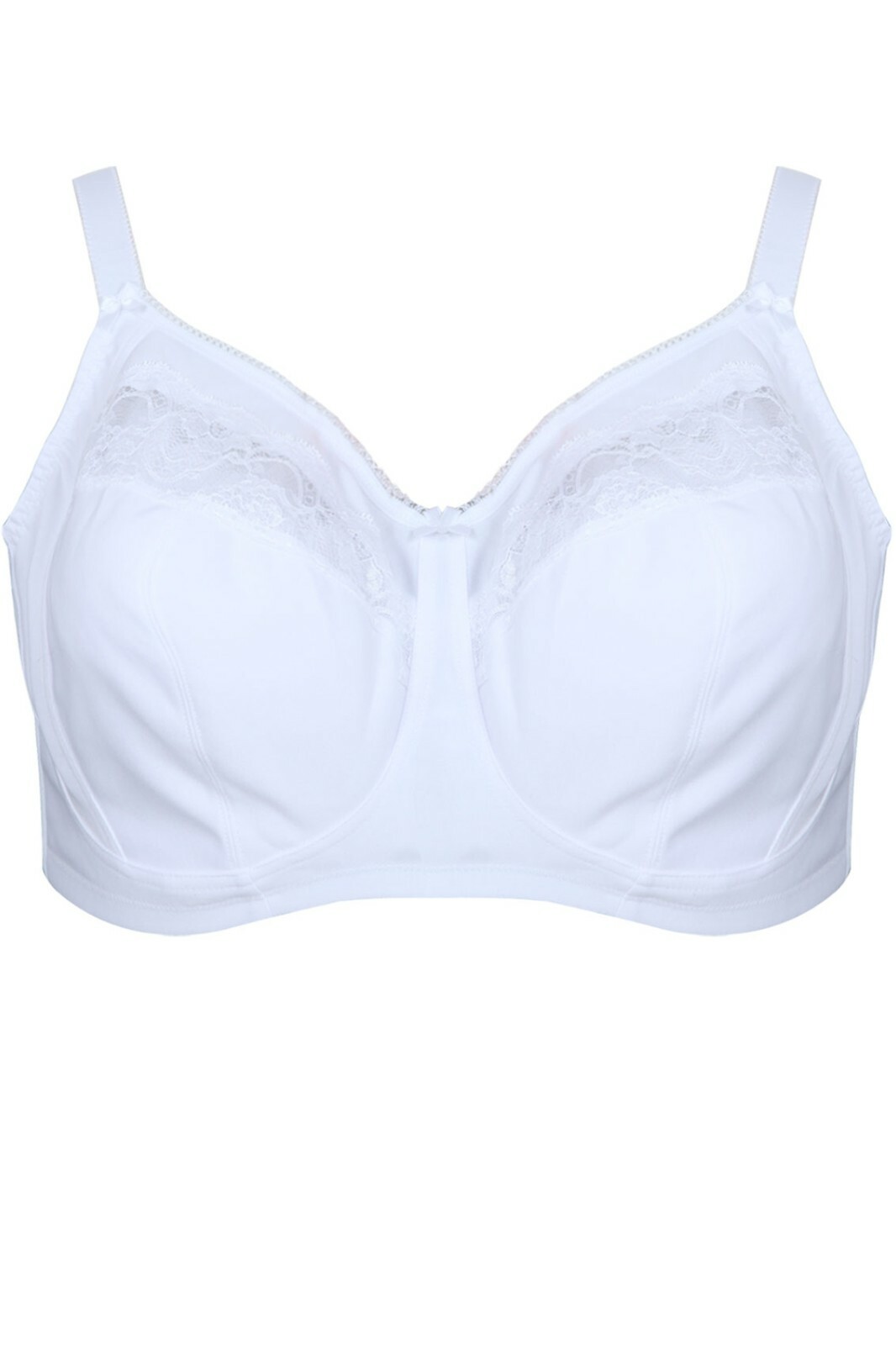 Plus Size 34J Wire Free Cotton Bra With Lace Trim (Australian Sizing ...