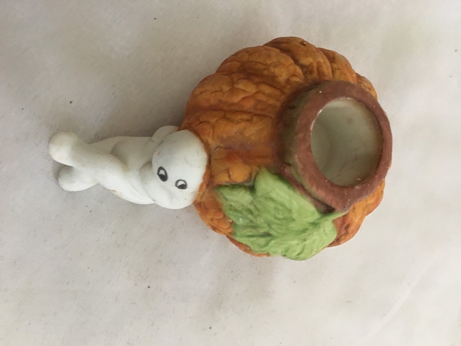 Halloween 2X4" Ghost & Pumpkin Candle Holder Figurine | eBay
