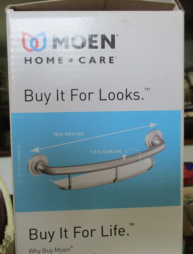 LR2356DBN MOEN Grab Bar w/Integrated Shelf 16" Long -Brushed Nickel ...