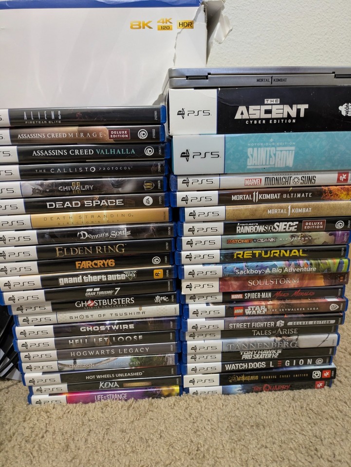Sony PS5 Disc Edition Complete in Box 825GB Console with 44 games lot ...