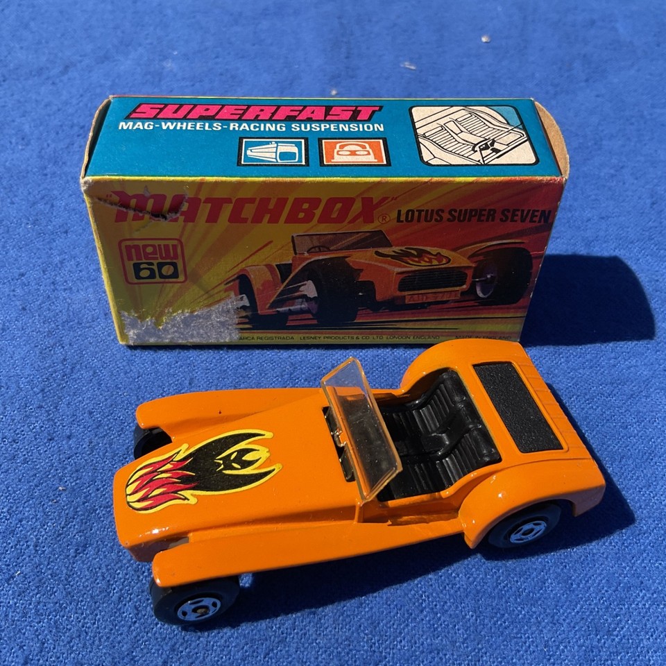 1971 MATCHBOX Superfast No60 LOTUS SUPER SEVEN 1:64 scale die-cast ...