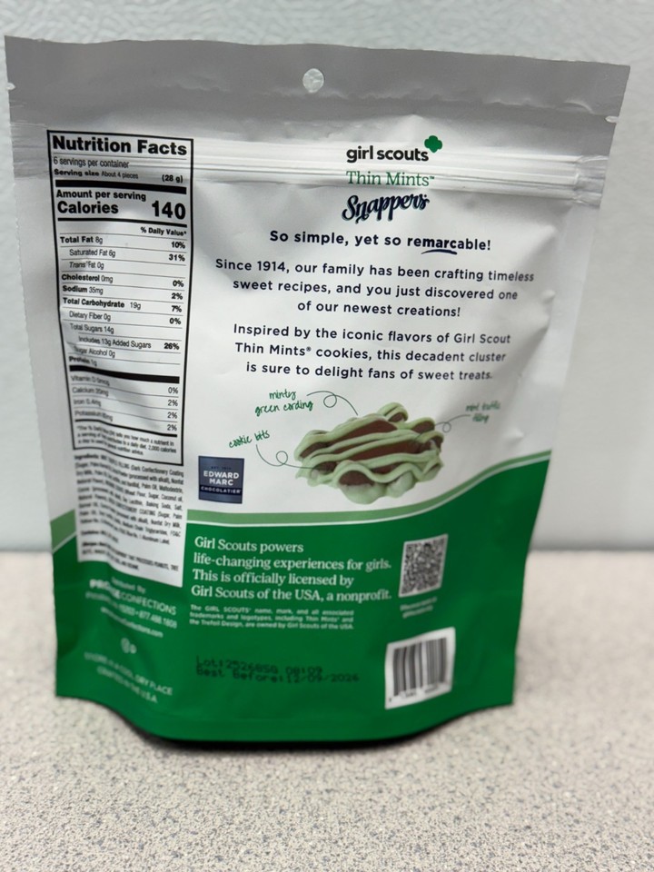 Edward Marc Chocolatier Girl Scouts Thin Mints Snapper 6 Oz-Sealed-EXP ...