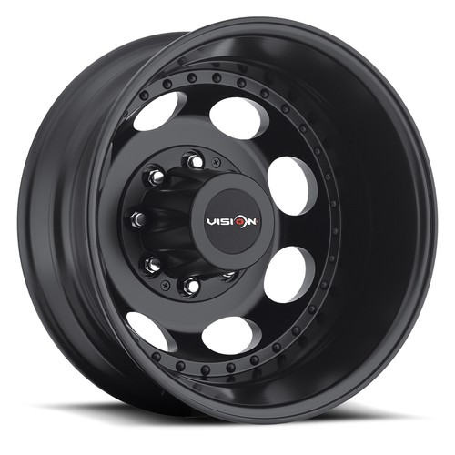 4 New 19.5x6.75 Vision 181Z Hauler Matte Black 8x165.1 8x6.5 ET-143 ...