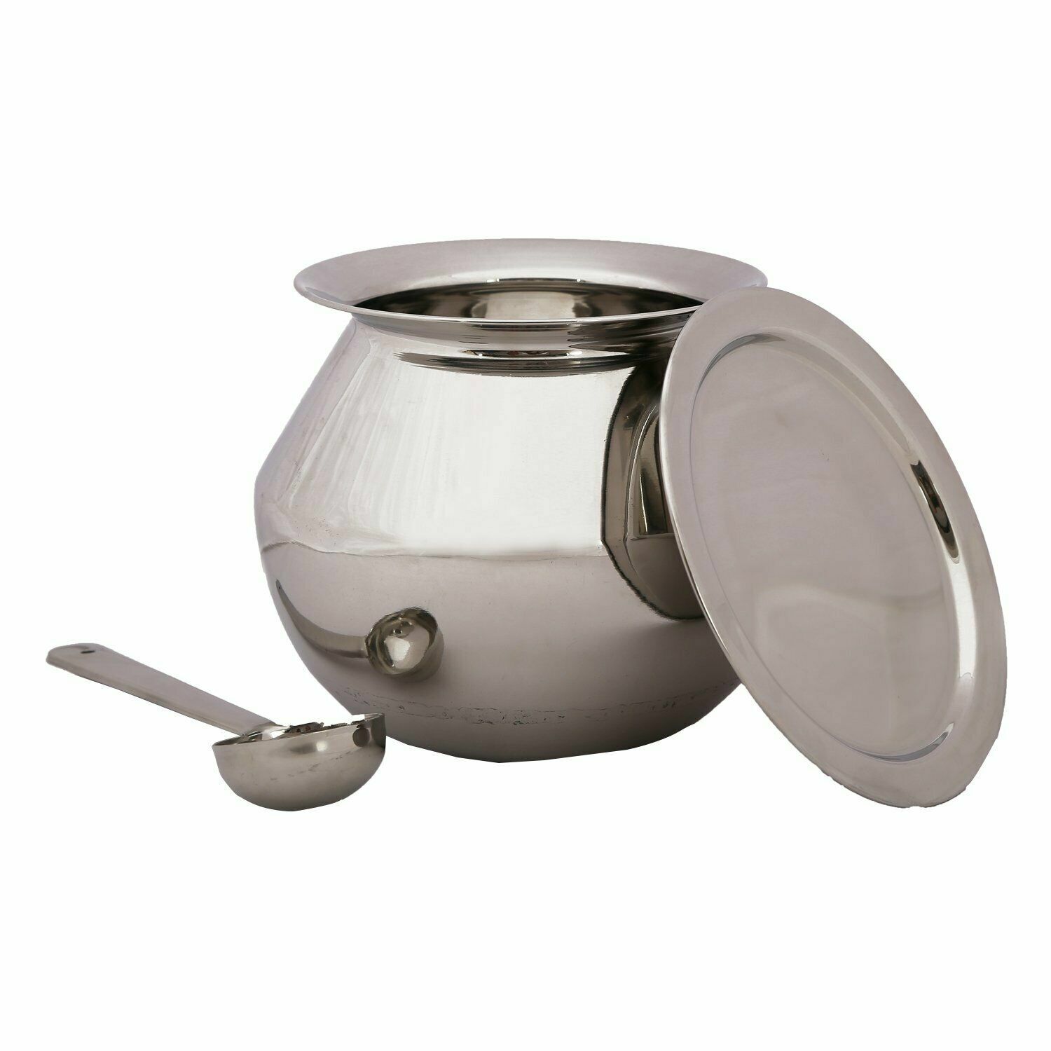 Stainless Steel Pongal Pot Biryani Handi Cooking Pot With Lid & Ladle ...