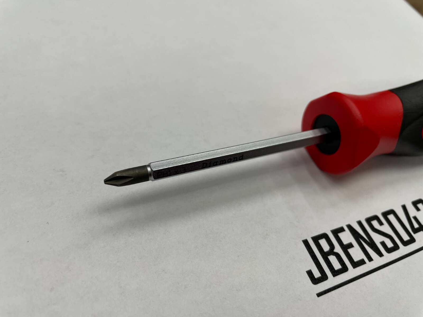 Snap-on Tools NEW RED #1 Phillips Soft Grip Diamond Tip Screwdriver ...