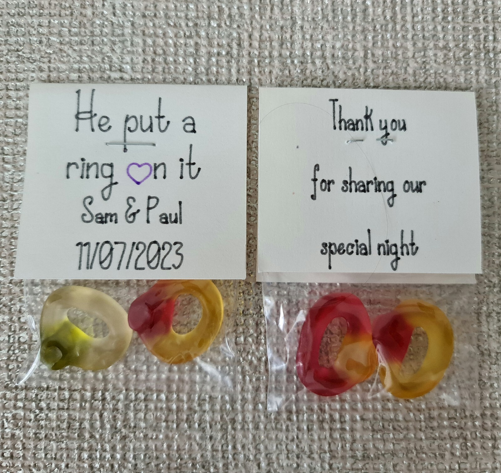 5x Engagement/Hen Do Party Favours Put a Ring On It Polos Haribo ...