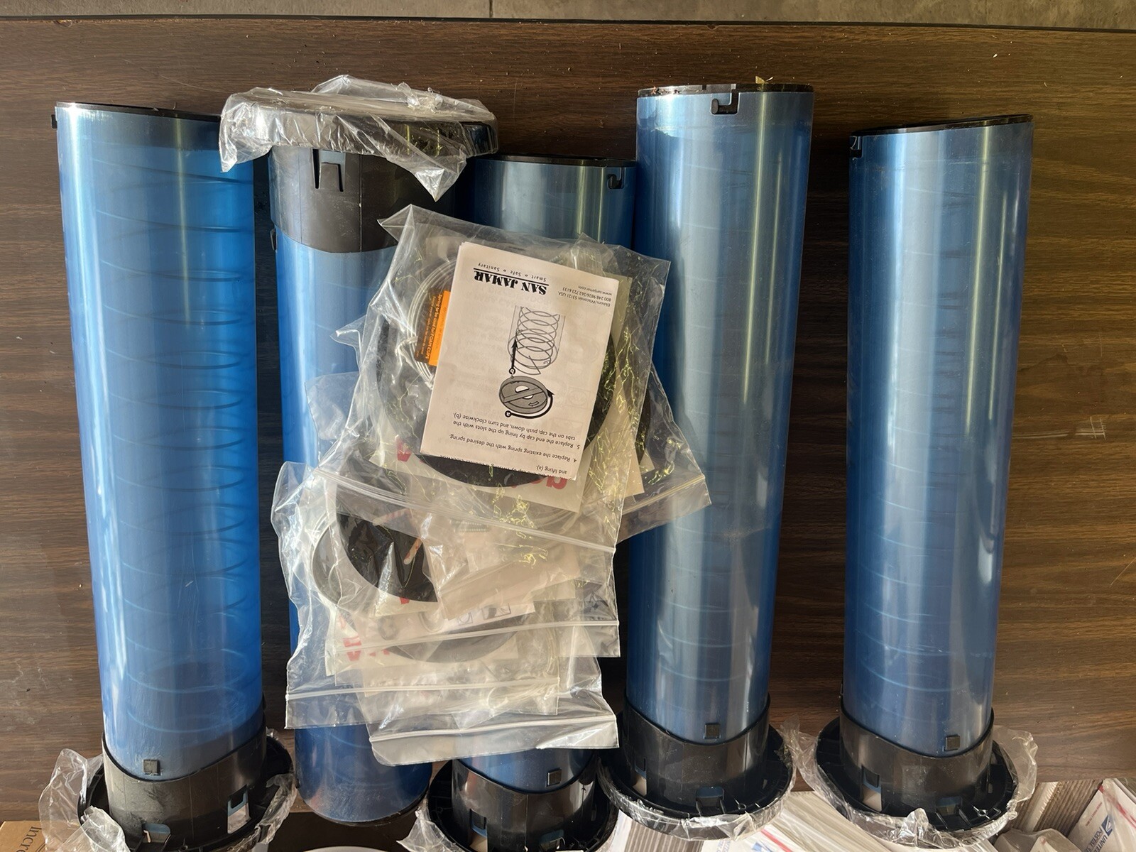 Lot of ( 5 ) San Jamar Adjustable Cup Dispenser 759376112458 | eBay