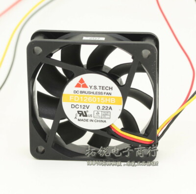 YS.TECH FD126015HB DC12V 0.22A 60*60*15MM 3 wire cooling fan | eBay