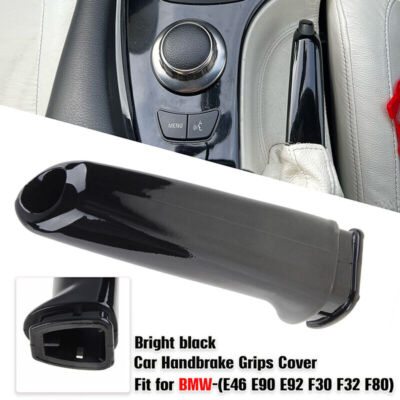 Black Car Handbrake Grip Brake Handle Cover for BMW E46 E90 E92 F30 F32 ...