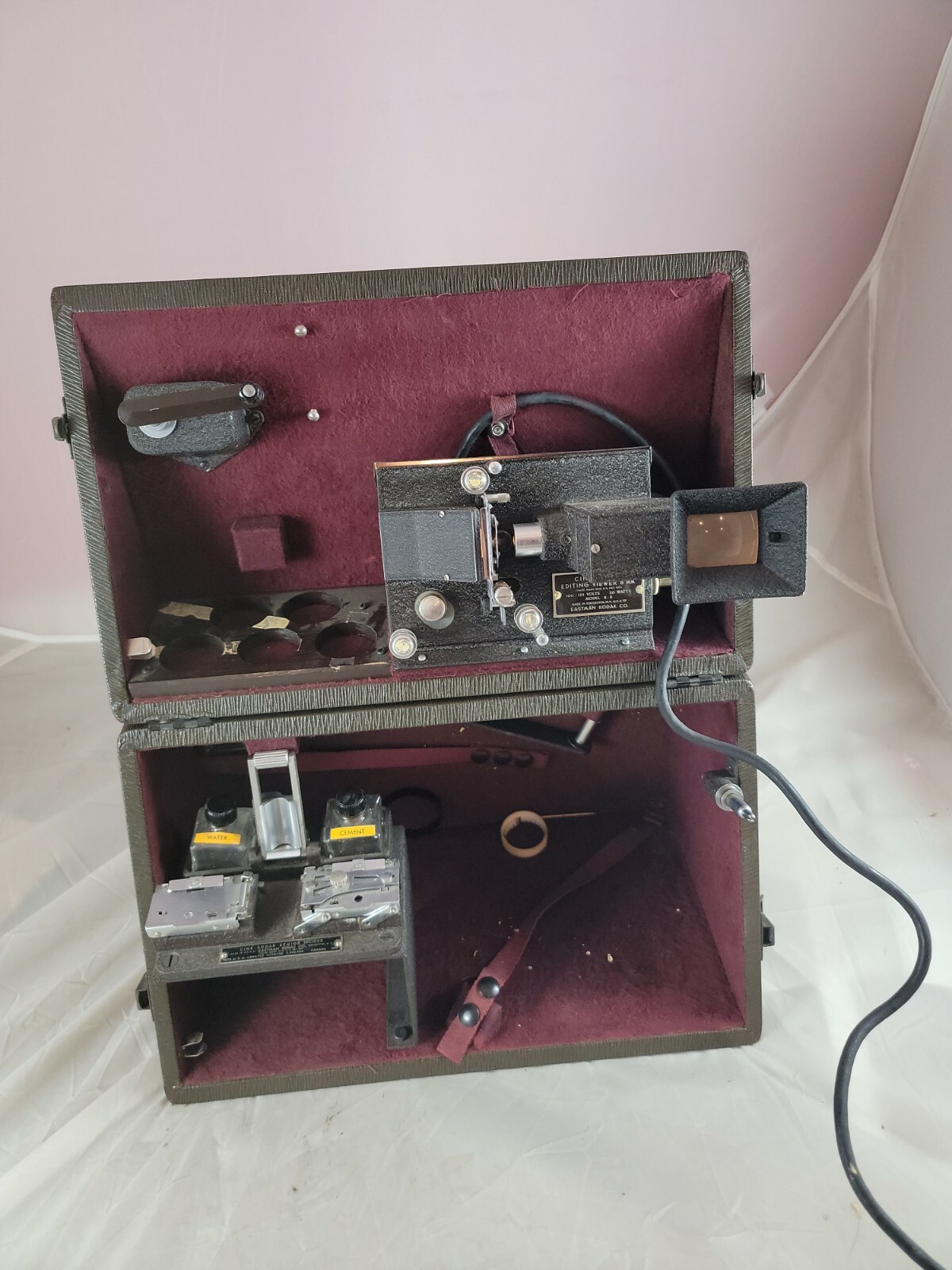 Vintage CINE KODAK 8mm EDITING KIT B-8 VIEWER SENIOR SPLICER Manual ...