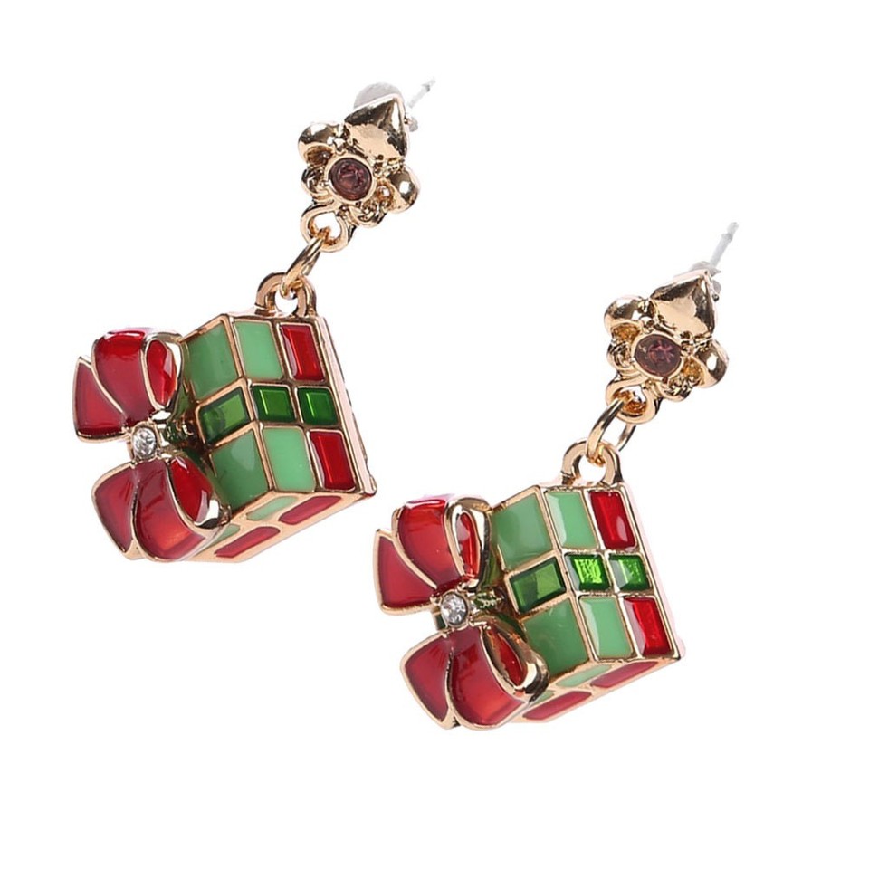 A Pair of Earrings Creative Christmas Gift Dangles Charming Earrings ...
