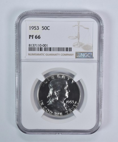 1953 Franklin Half Dollar PF66 NGC Brown Label *6824 | eBay