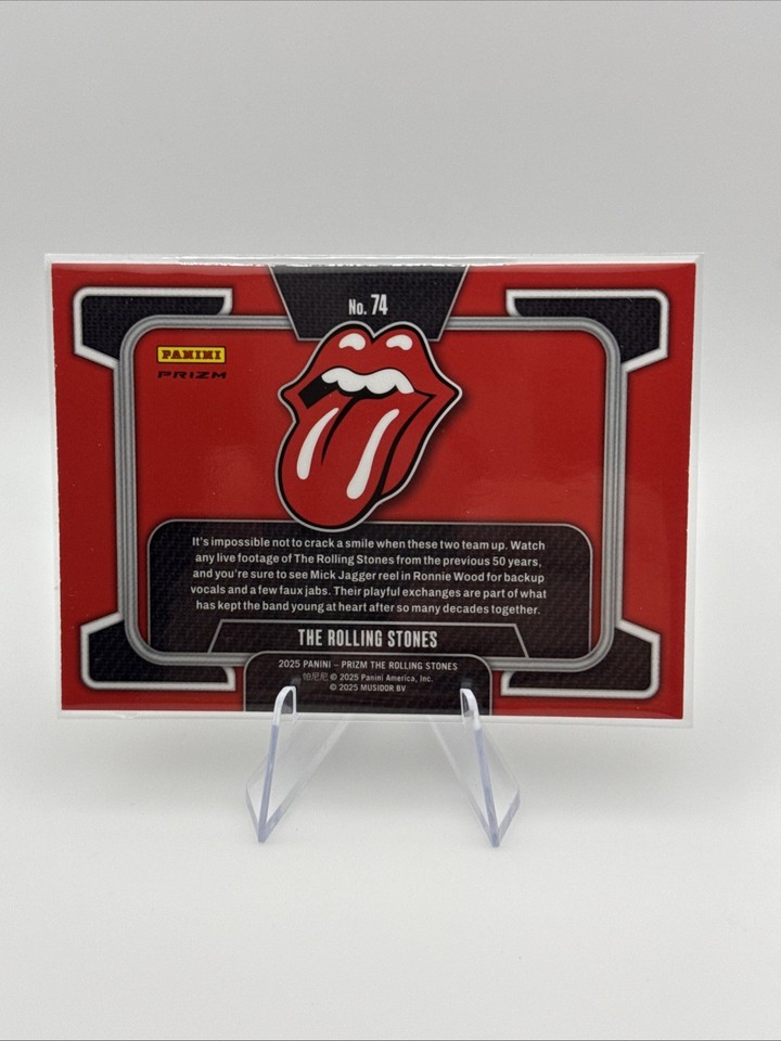 2025 Panini Prizm THE ROLLING STONES RED MOJO PRIZM THE ROLLING STONES ...