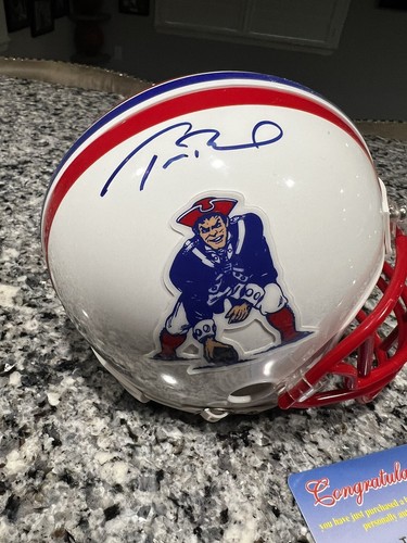 Tom Brady signed mini helmet Mounted Memories MM | eBay
