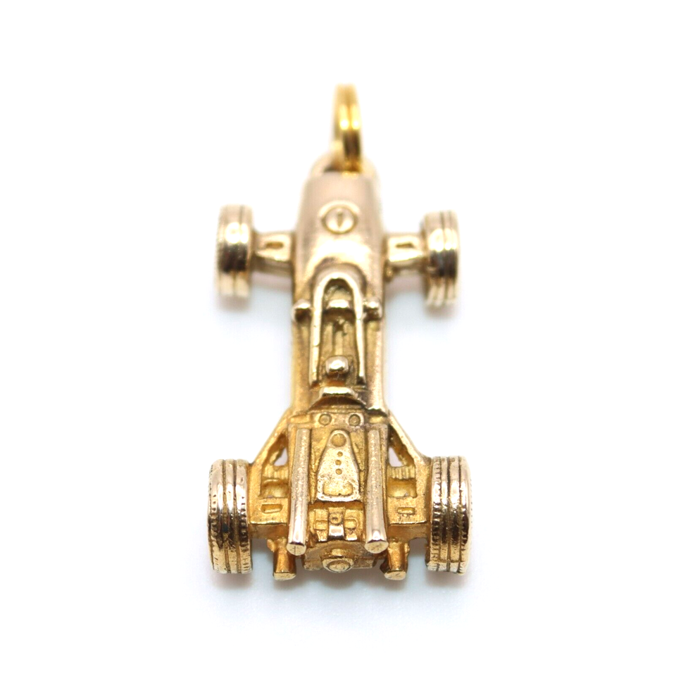14K Yellow Gold 3D FORMULA 1 F1 RACE CAR CHARM or PENDANT (6.71g) | eBay UK