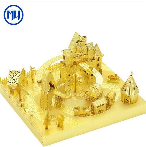 Roller Coaster -Gold DIY 3D Metal Puzzle Assemble Model Kits Laser Cut ...