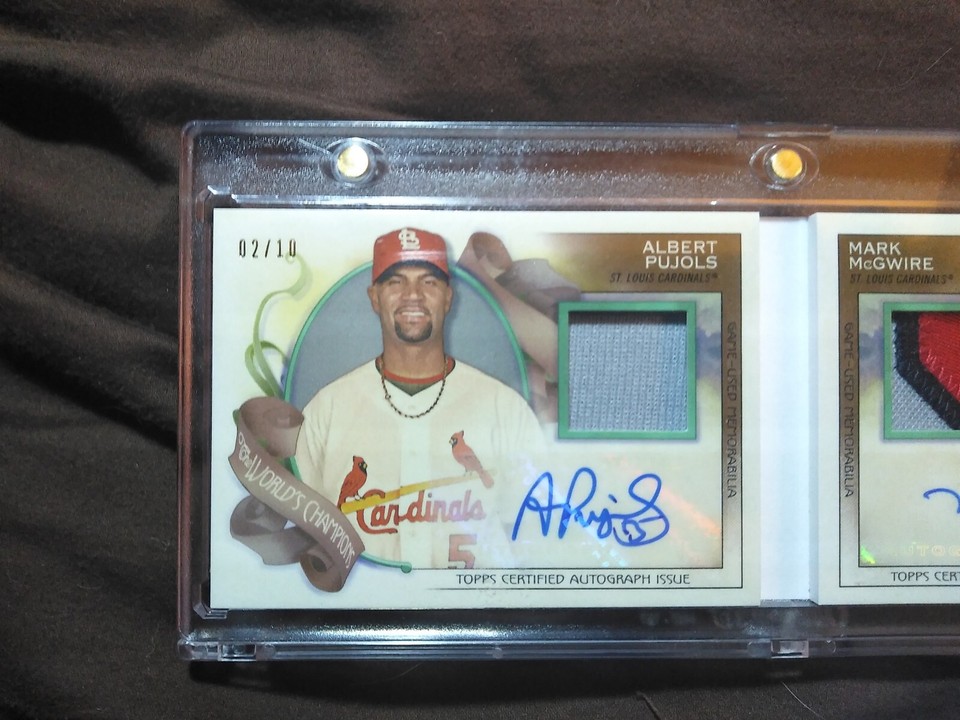 2022 Topps Allen and Ginter Albert Pujols & Mark McGwire dual auto ...
