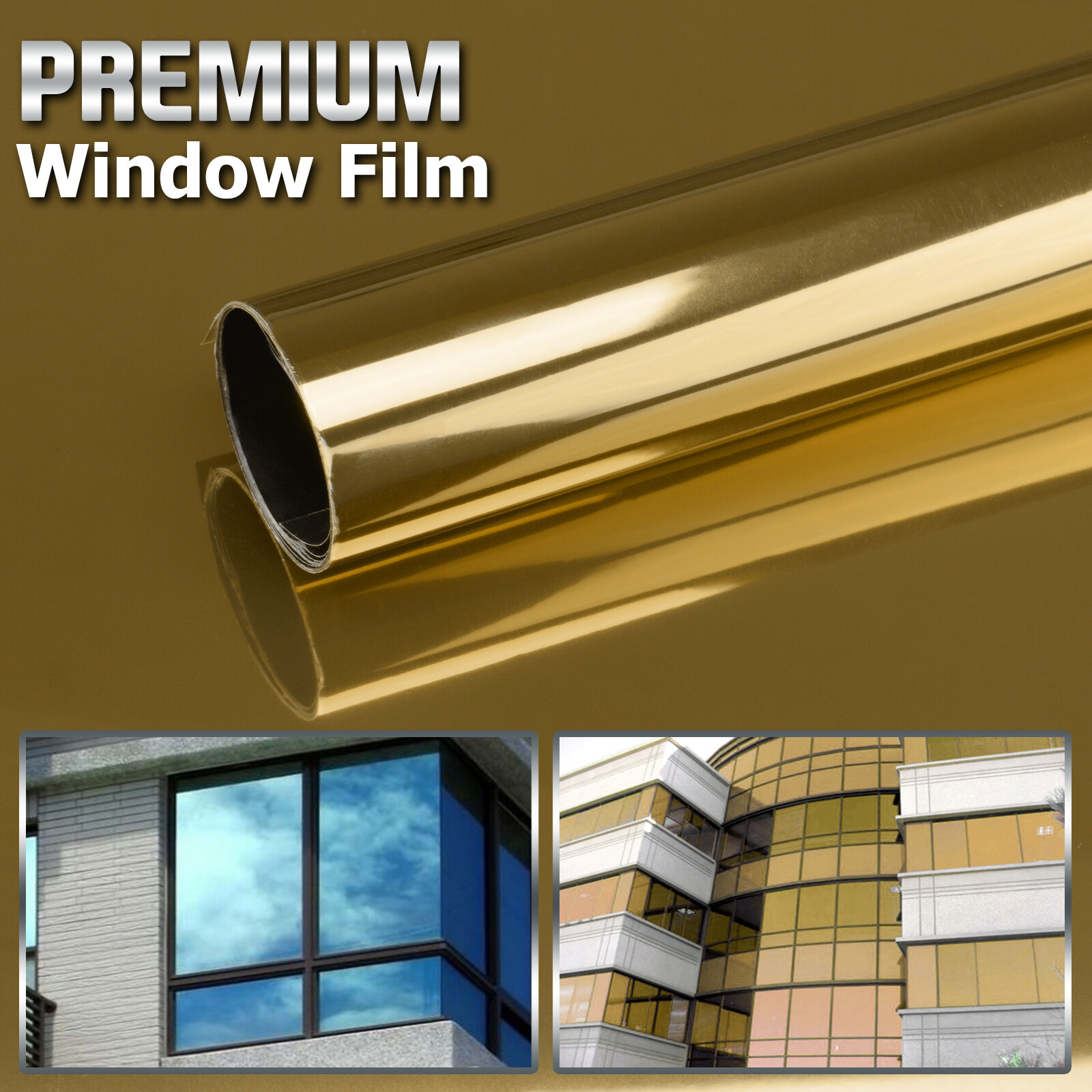 Window Tint One Way Mirror (Chrome Style ONLY) UV Heat Reflective Home ...