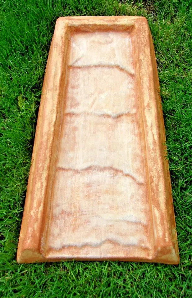 Concrete Splash Guard Downspout mold 24"x 11"x 2" slate plastic rain ...