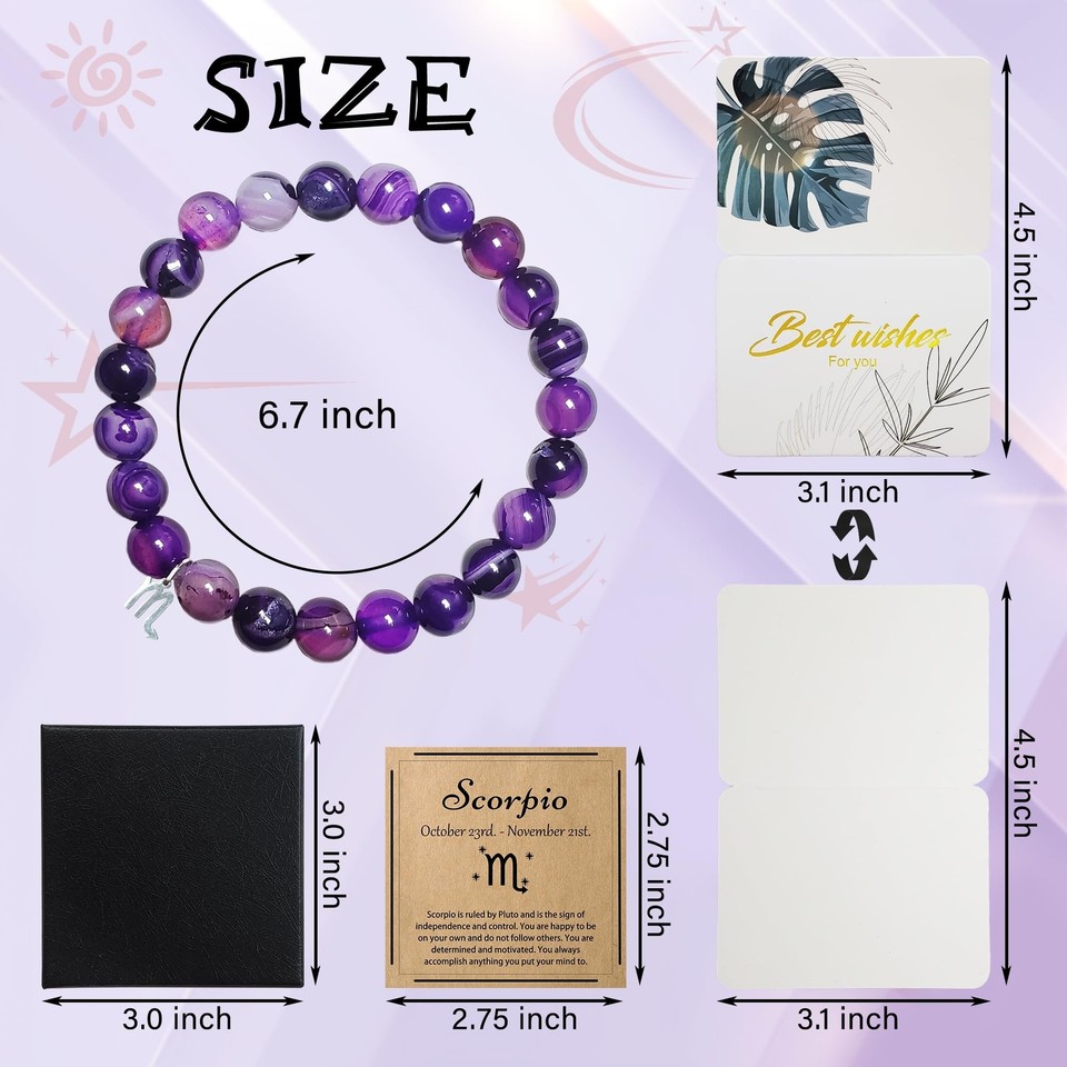 Scorpio Bracelets Birthday Gifts - Zodiac Astrology Bracelets Present ...