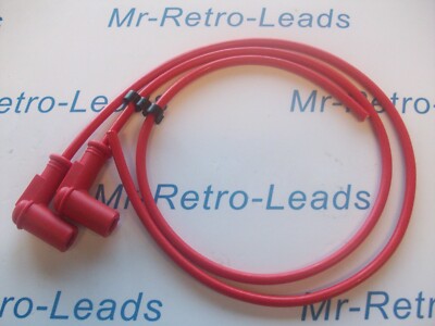 2 X RED SPARK PLUG BOOT CAPS + 25"INCHES COPPER CORE LEAD REPLACES ...