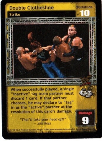 WWE: Double Clothesline [Played] card type Strike Raw Deal Wrestling ...