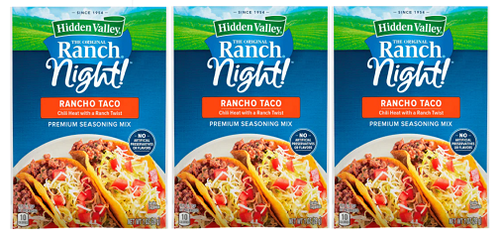 Hidden Valley Ranch Night Taco Seasoning Mix 3 Packets | eBay