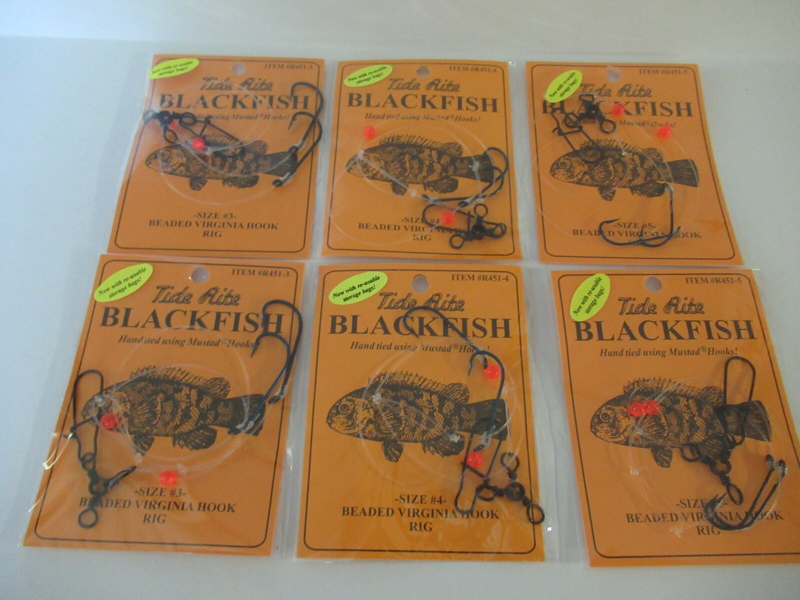 BLACKFISH TAUTOG RIGS BEADED VIRGINIA HOOK RIG TIDE RITE RIGS FISHING ...