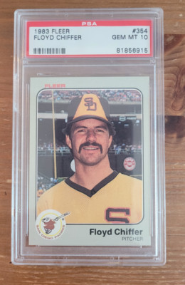 1983 Fleer #354 Floyd Chiffer Rookie PSA 10 San Diego Padres POP 8 | eBay