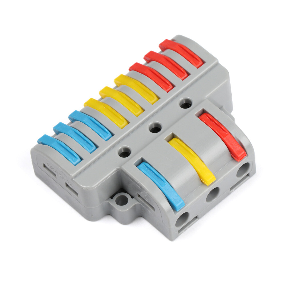 Wiring Cable Connectors Terminal Block Push-in Conductor Quick Wire ...