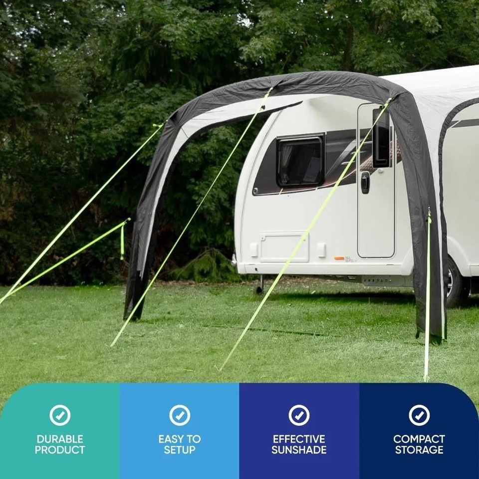 Leisurewize Caravan Solar 4000 Air Inflatable Sun Canopy Shade Shelter ...