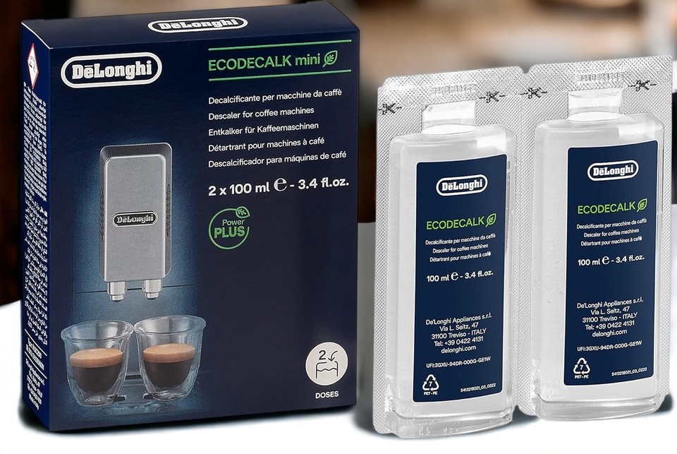 DeLonghi Descaler Cleaner EcoDecalk Coffee Machine - 2 X 100ml Genuine ...