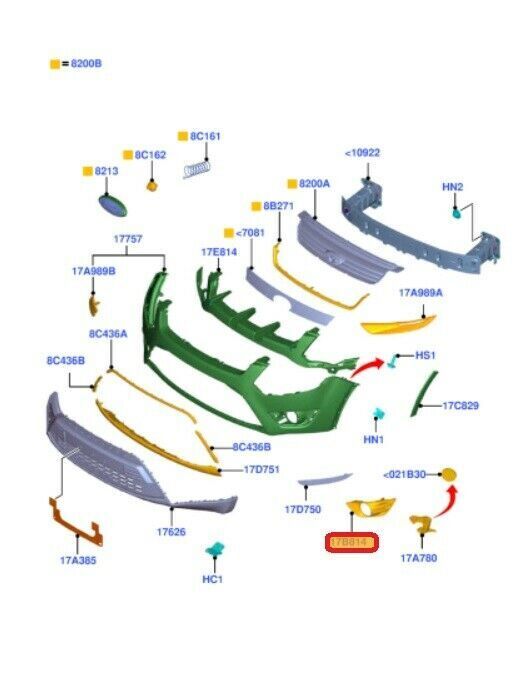 NEW GENUINE FORD KUGA 08-12 FRONT BUMPER LOWER FOG LIGHT GRILL RIGHT O ...