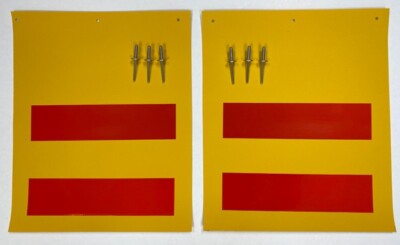 X2 RED REFLECTIVE TAIL LIFT WARNING FLAGS BLANK / PLATFORM MARKER FLAGS ...
