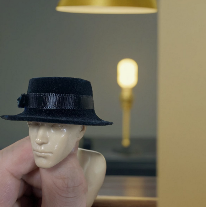 1/6 Male Soldier Cap Spy Hat Western Cowboy Hat Top Hat Model for 12 ...