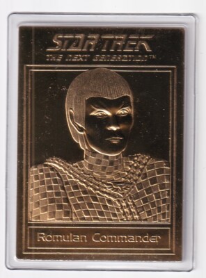 Romulan Commander The Next Generation Danbury Mint Encased 22kt Card | eBay