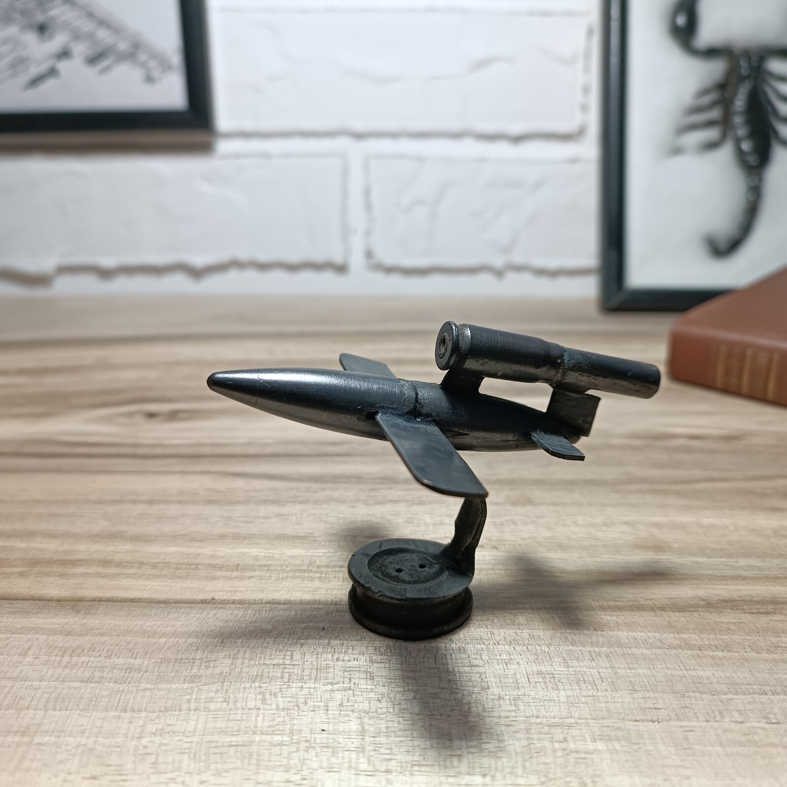 Trench Art WW2 Brass German V1 Flying Bomb Model Original Bullets ...