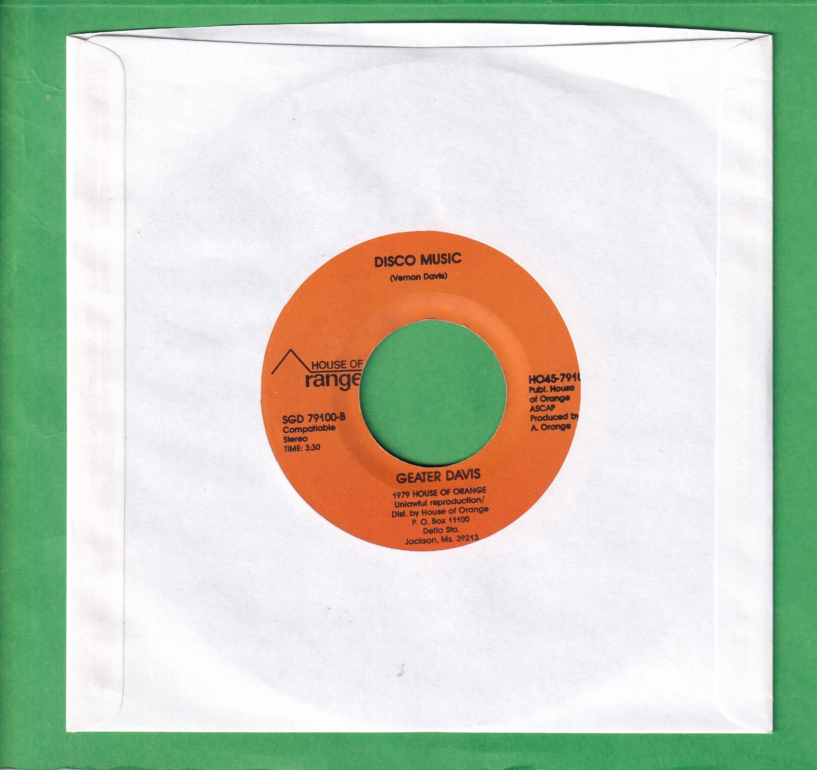 Geater Davis rare US 1979 45rpm single- I'll Play The Blues For You ...